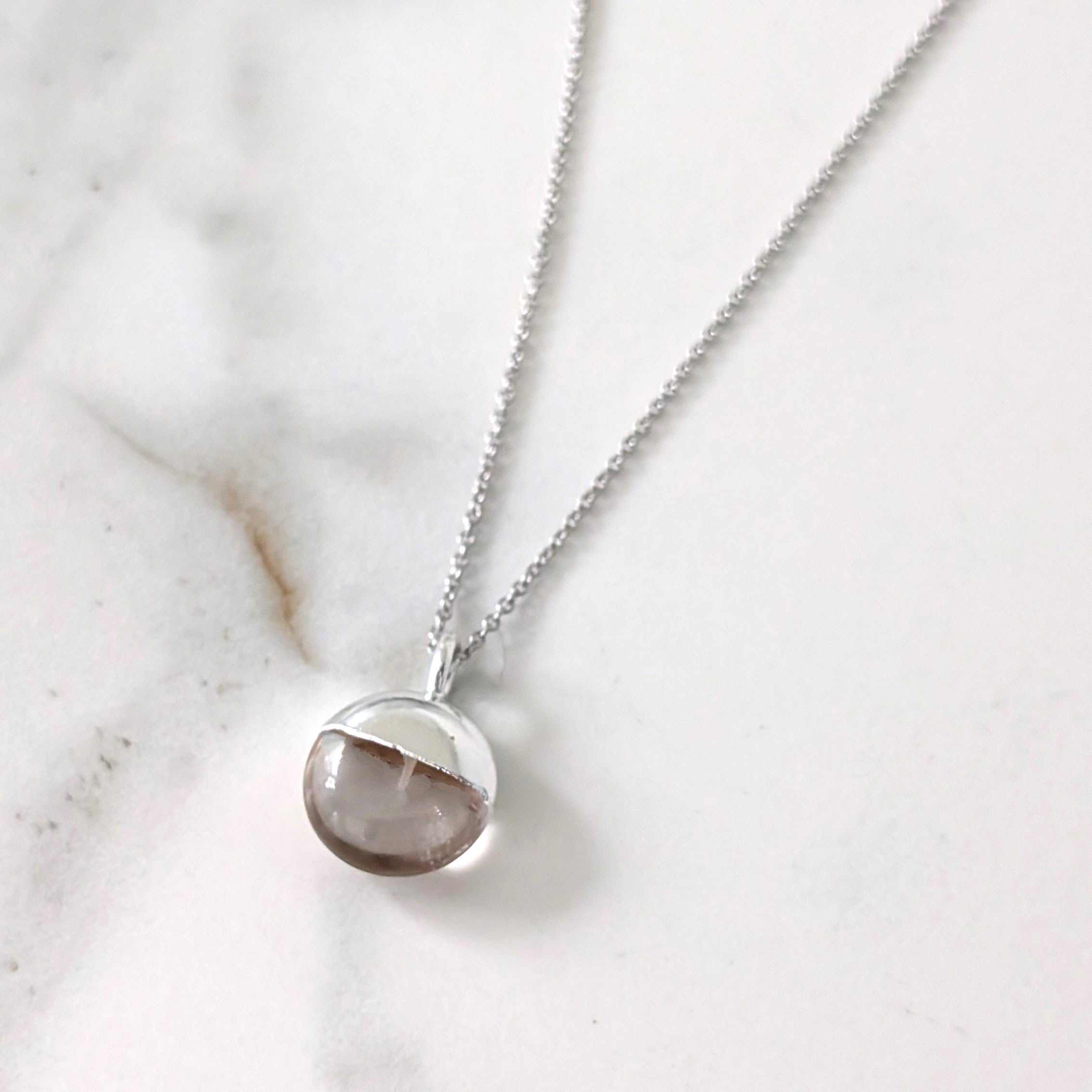The Orb Clear Quartz April Birthstone Necklace – Lapis London